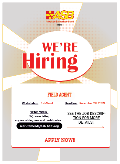 Work with us – ASB Haïti